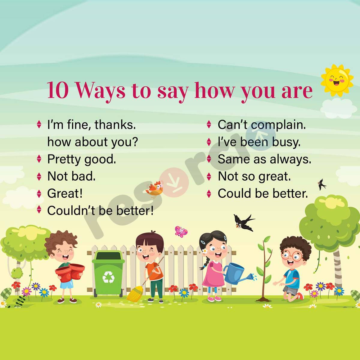 10 Ways to Say how you are - 01