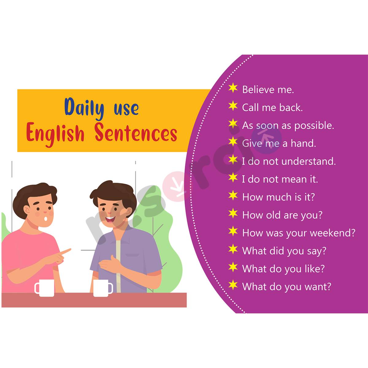 Daily Use English Sentences - Template 11