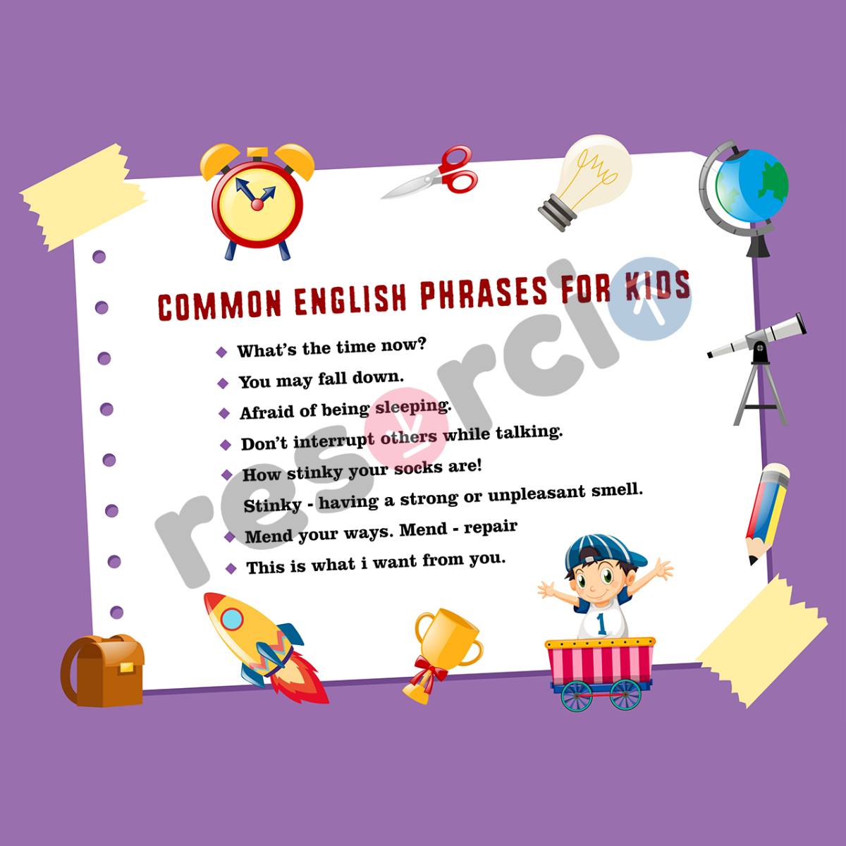 Common English Phrases for Kids - Template - 07