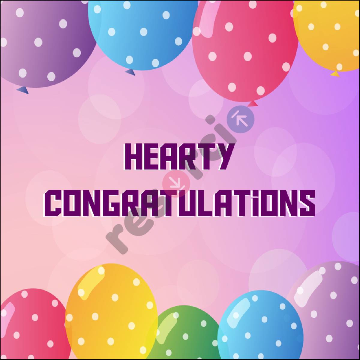 Hearty Congratulations - Template 30