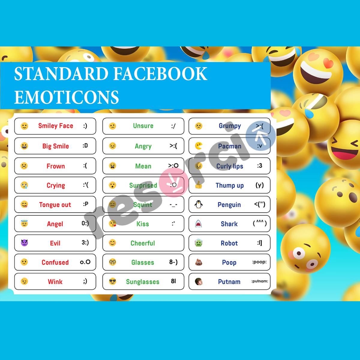 Standard Facebook Emoticons - 08