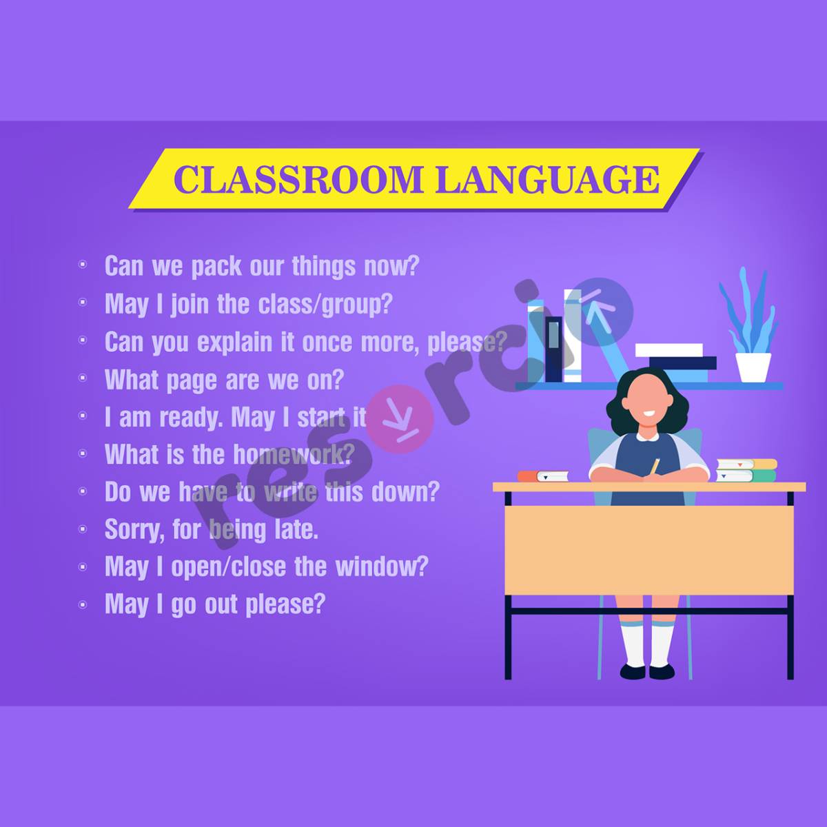 Classroom Language - Template - 10