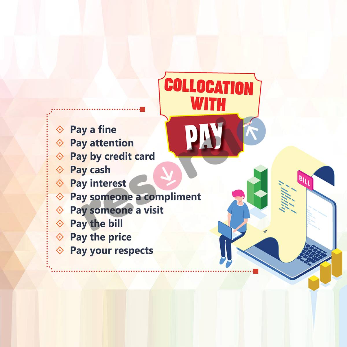 Collocations With Pay - Template 03