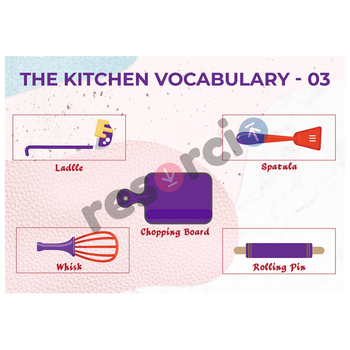The Kitchen Vocabulary 03 - Template 02