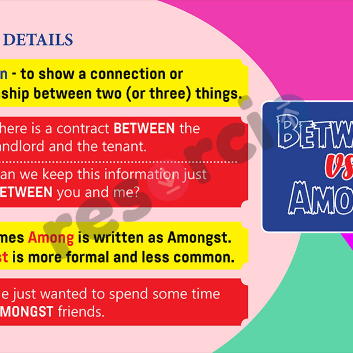 Between Vs Among - Template 18