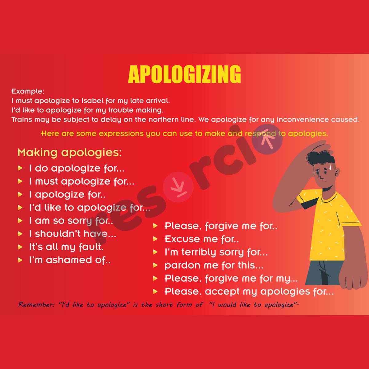 Apologizing - Template 01