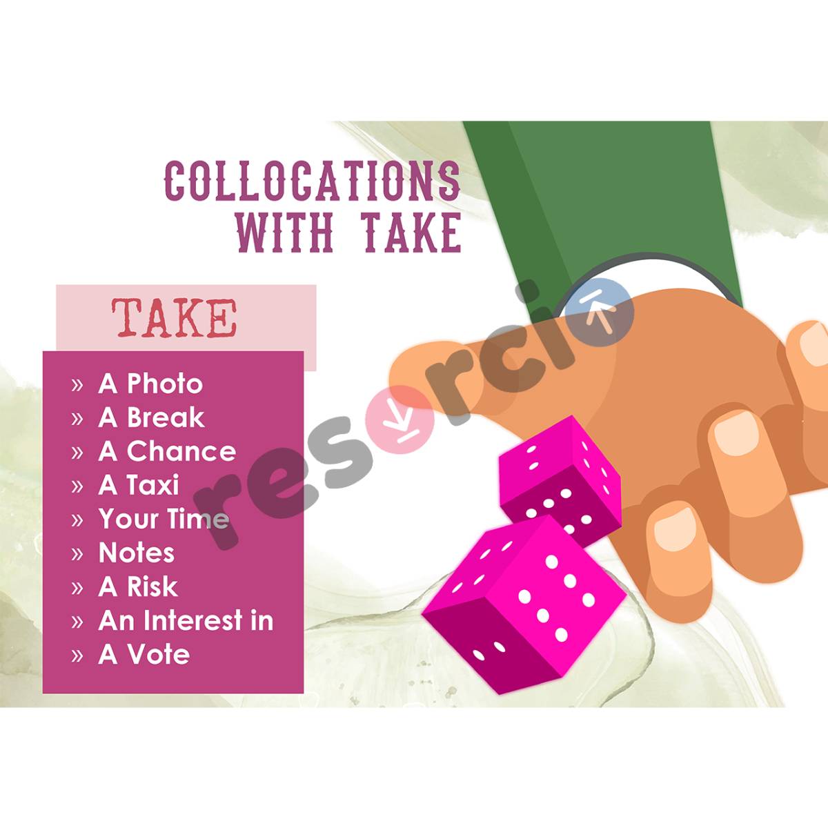 Collocations With Take - Template 01