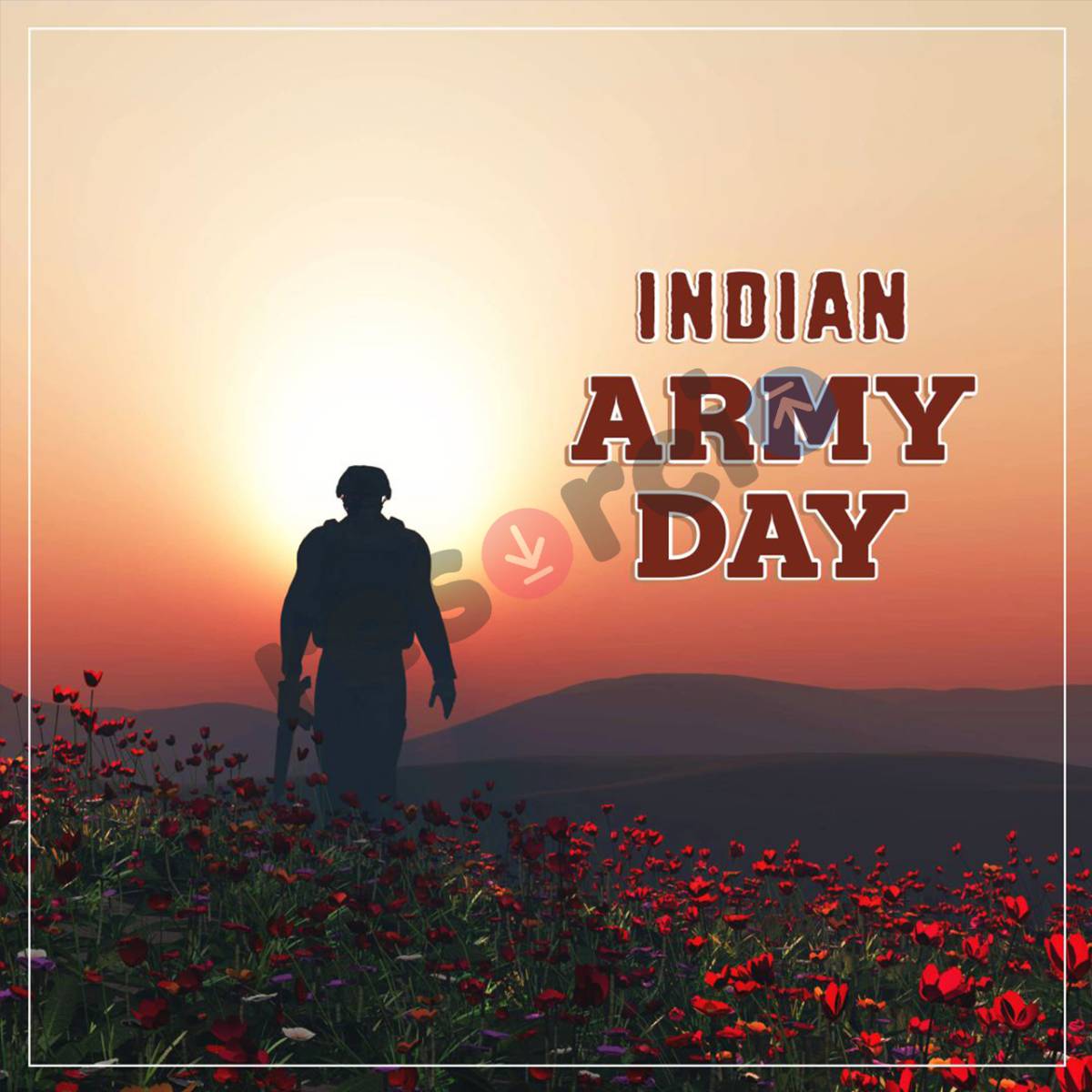 Indian Army Day - Template 07