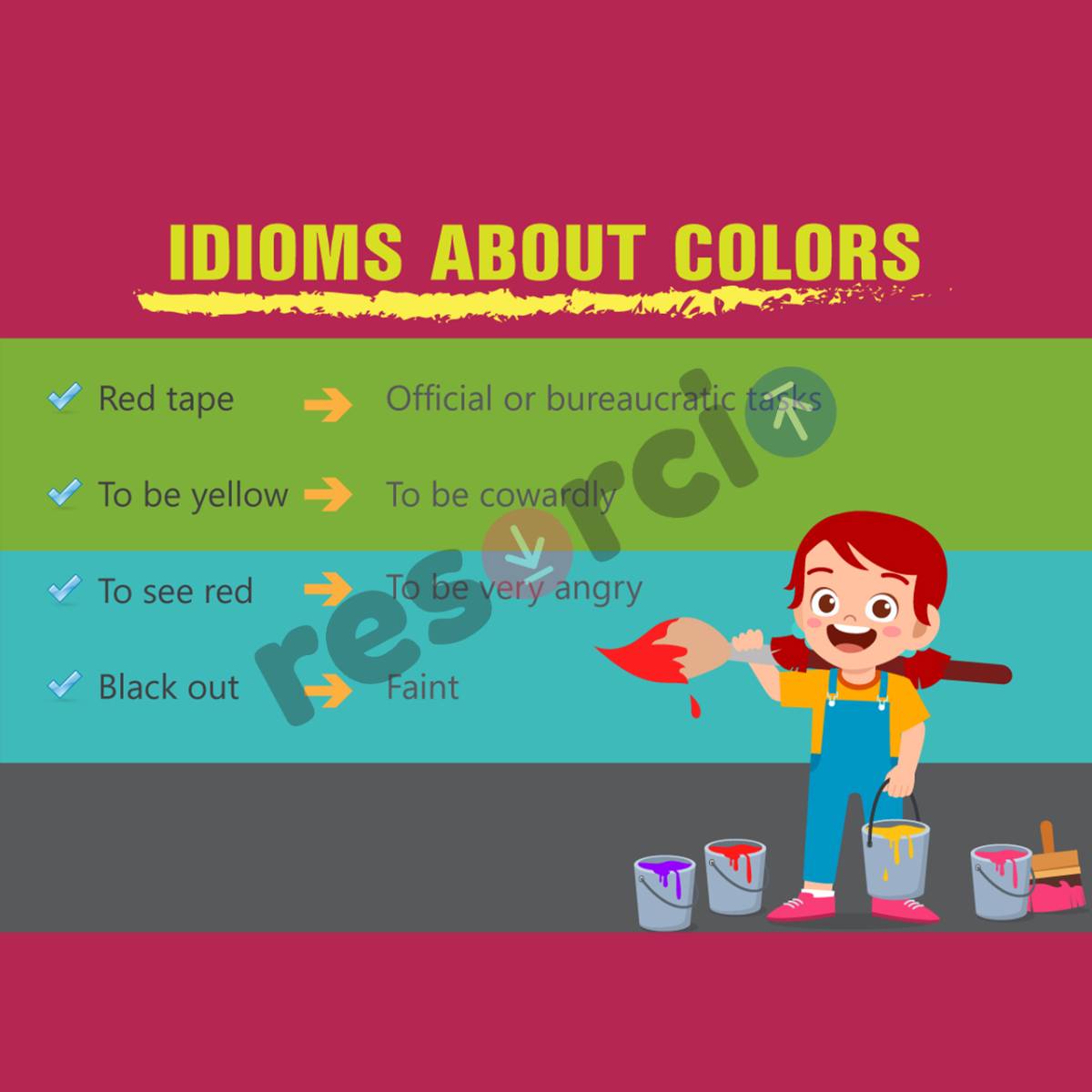 Colour Idioms - Template - 32