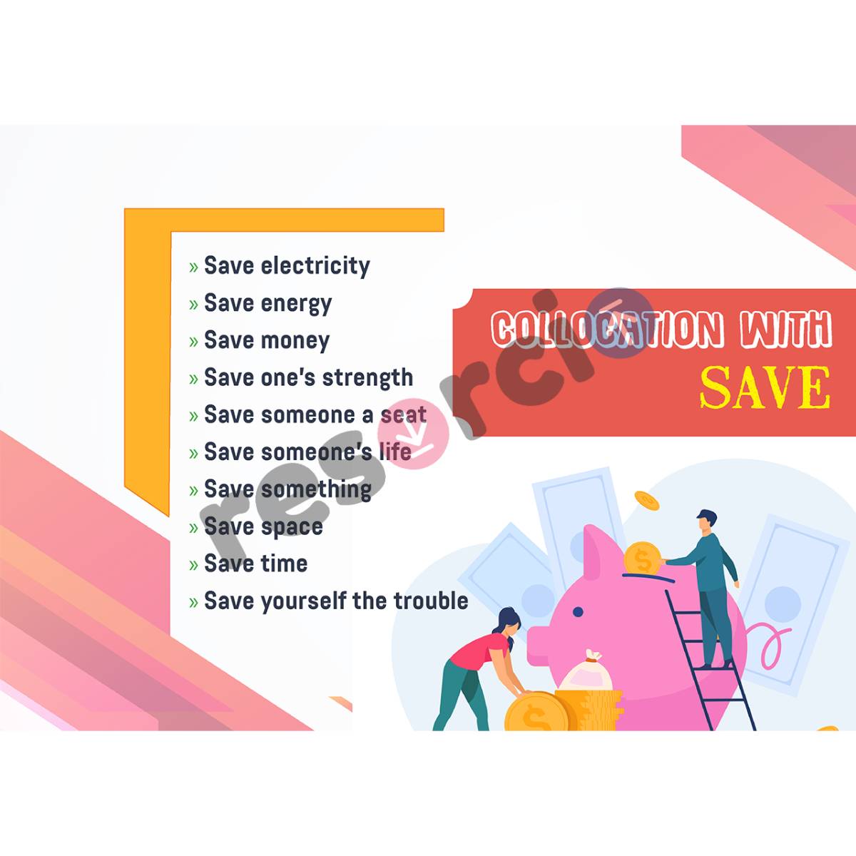 Collocations With Save - Template 02