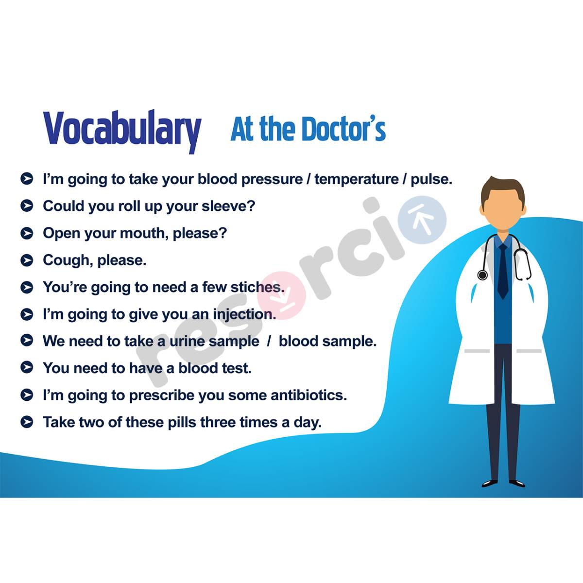 Vocabulary at the Doctor's - 10