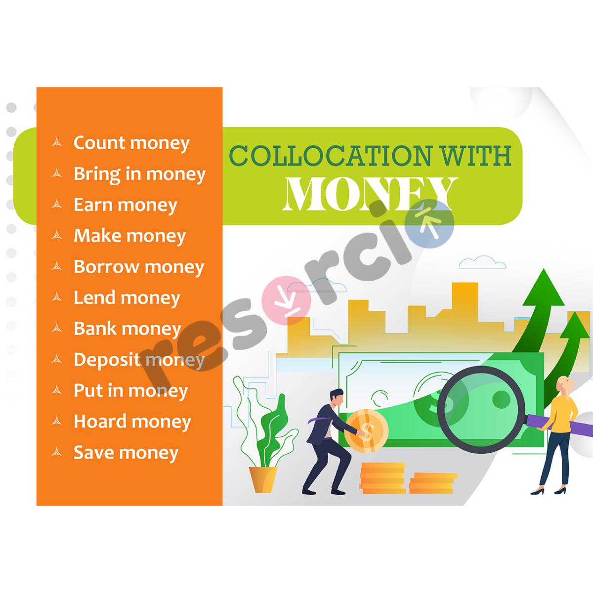 Collocations With Money - Template 06