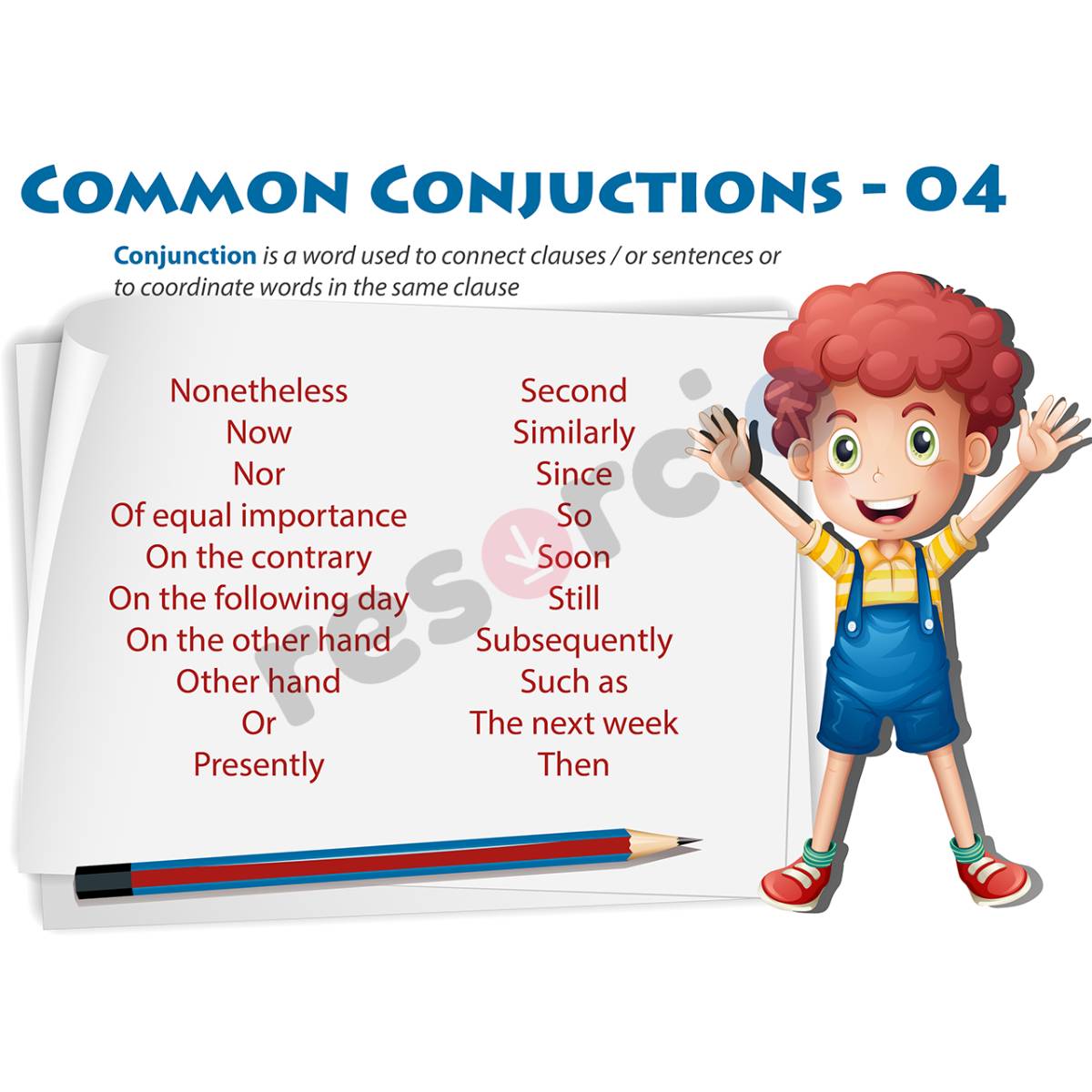 Common Conjunctions 04 - Template 02