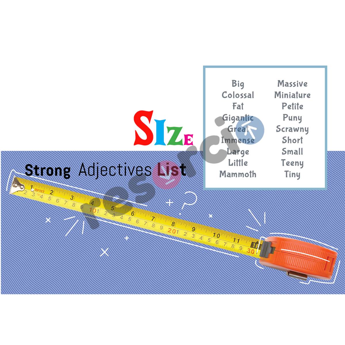 Strong Adjectives List - Size - 01