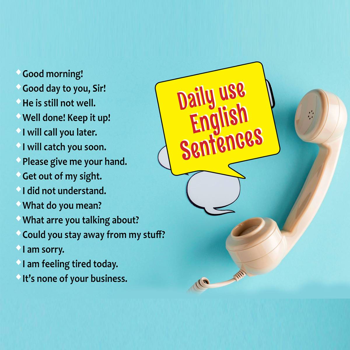 Daily Use English Sentences - Template 20