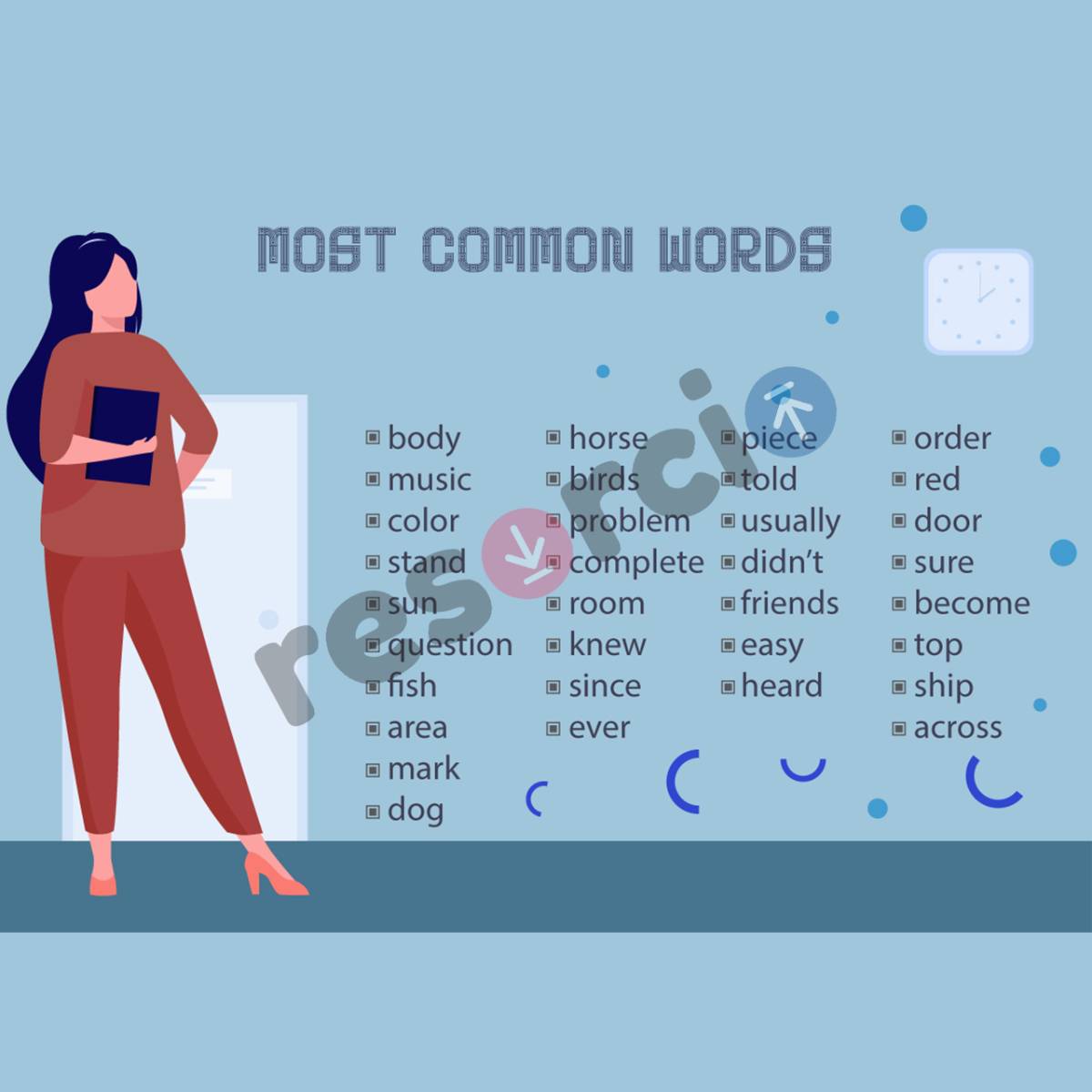 Most Common Words - Template 16