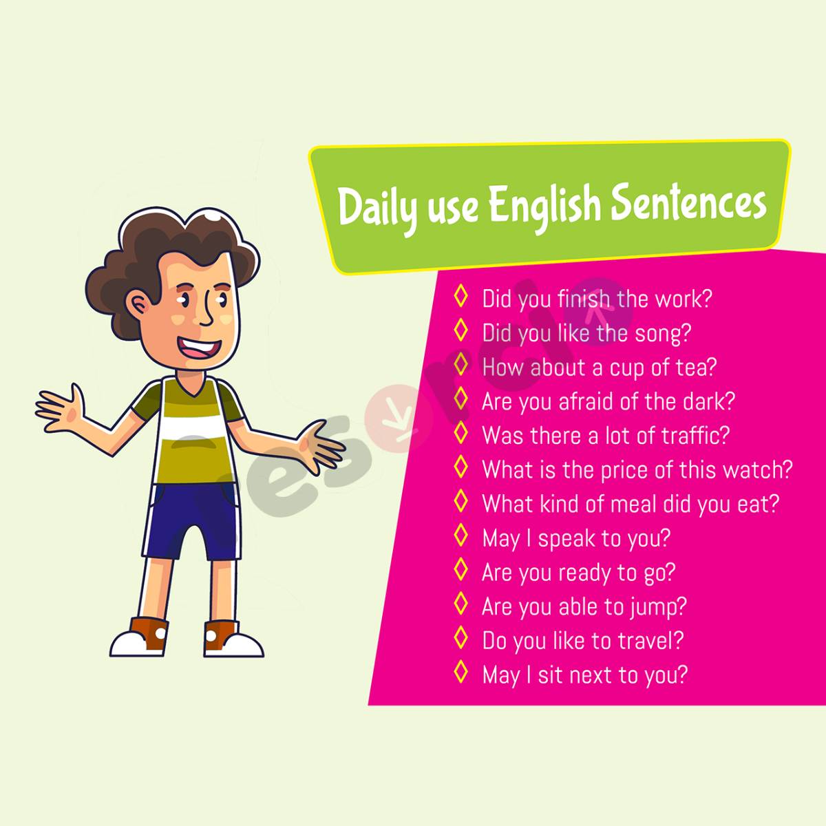 Daily Use English Sentences Template 04 Daily Use English Sentences Template 04