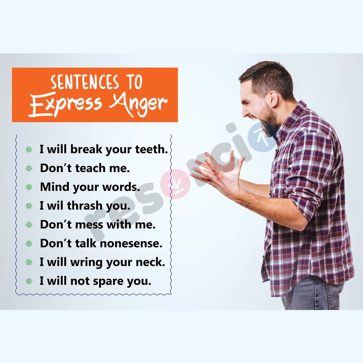 Sentences to Express Anger - Template 04