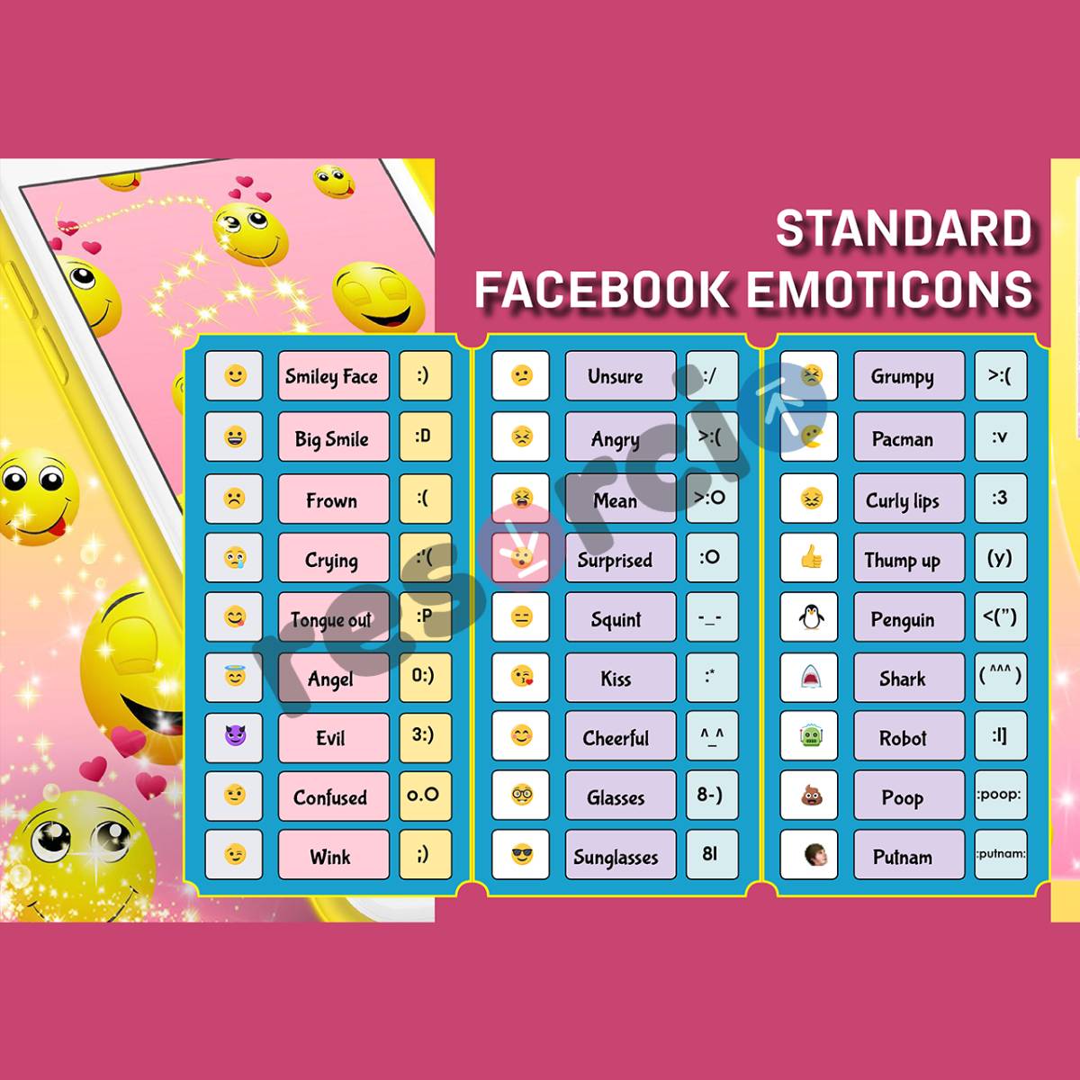 Standard Facebook Emoticons - 11