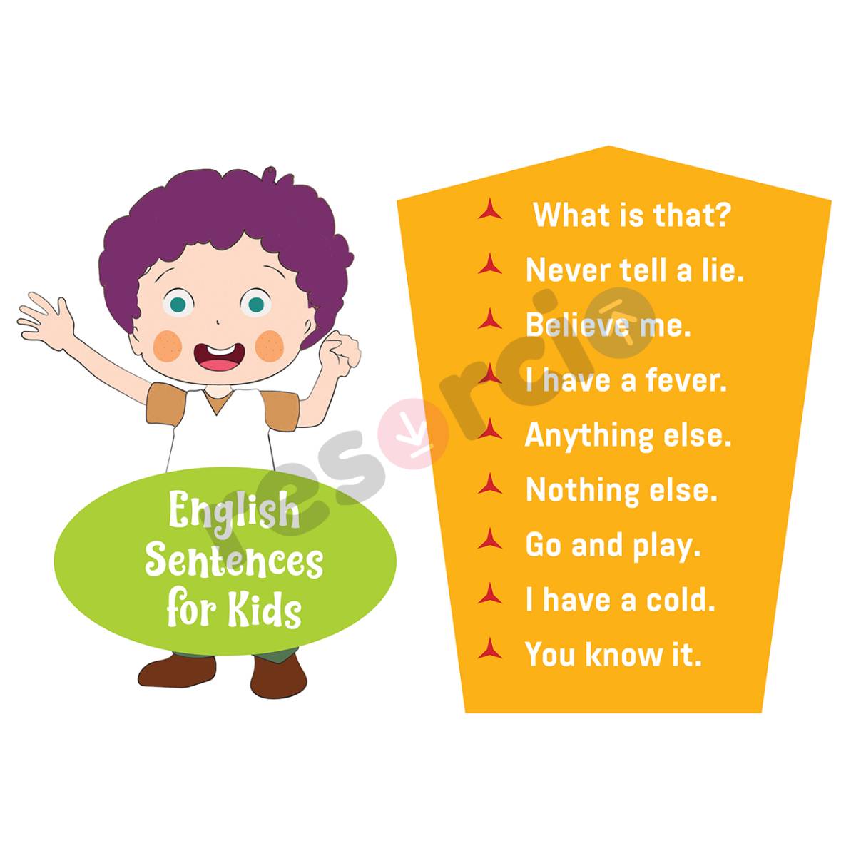 English Sentences for Kids - Template 07
