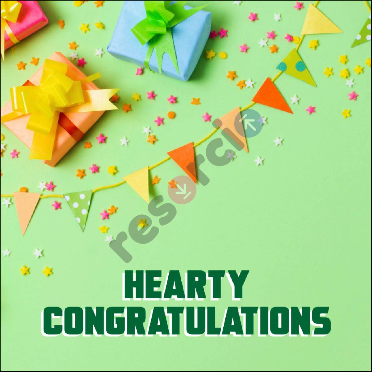 Hearty Congratulations - Template 77