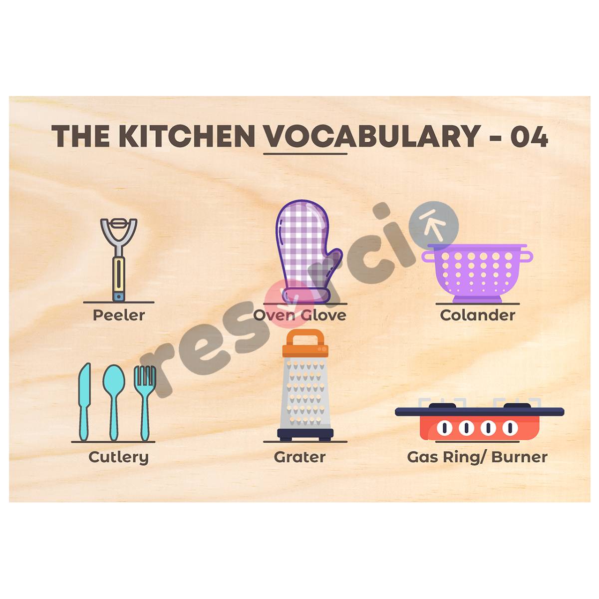 The Kitchen Vocabulary 04 - Template 01