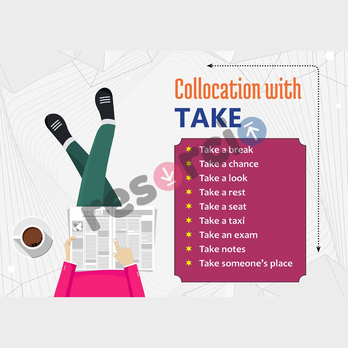 Collocations With Take - Template 13