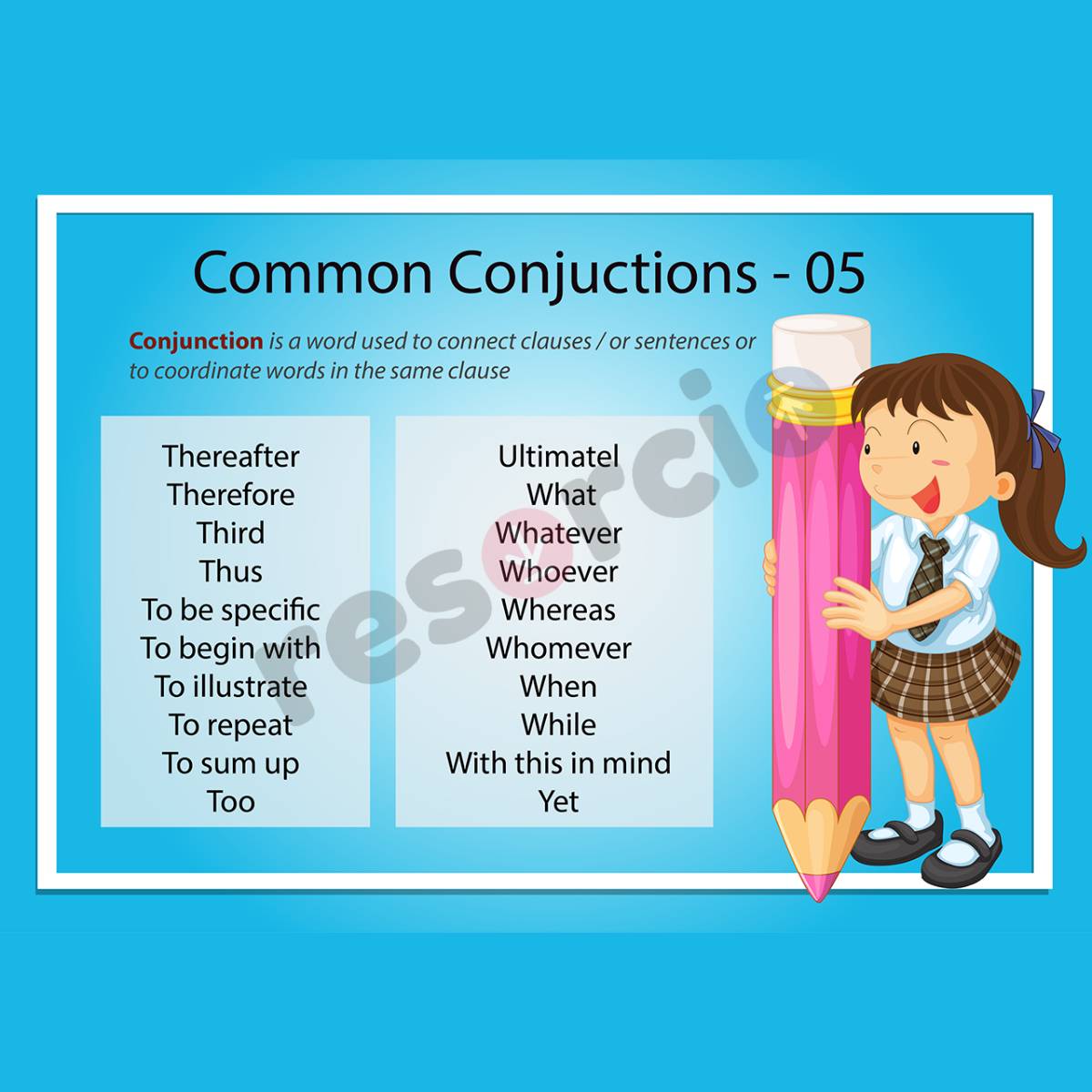 Common Conjunctions 05 - Template 01