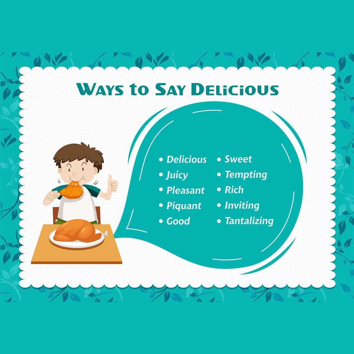 Ways to Say Delicious - Template 04