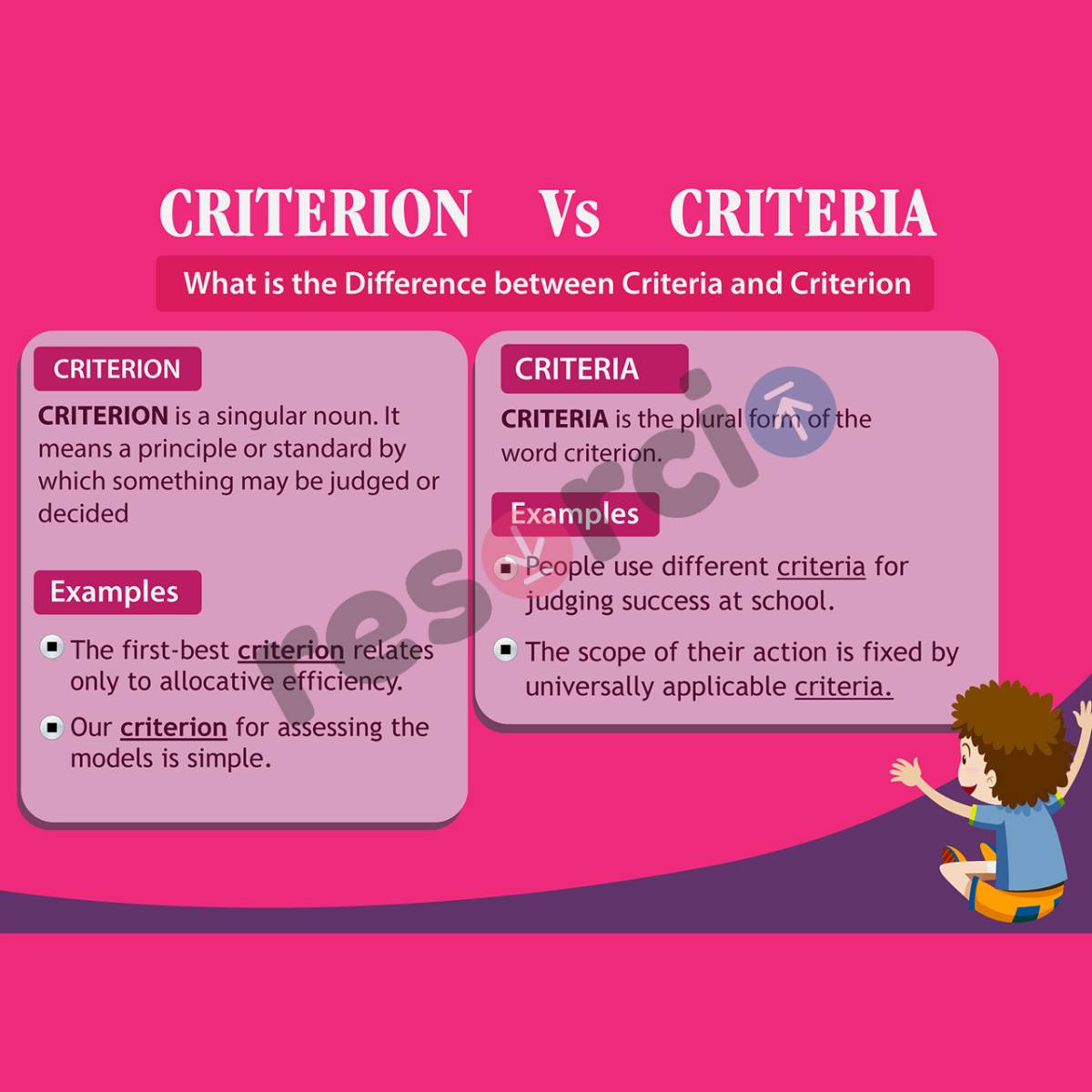 Criterion Vs Criteria - Template 04