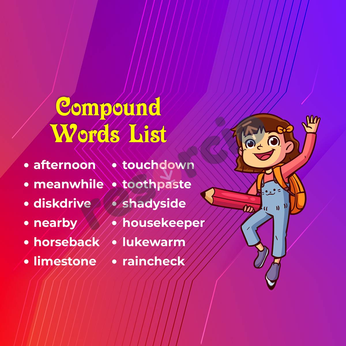 Compound Word List 19 Compound Word List 19