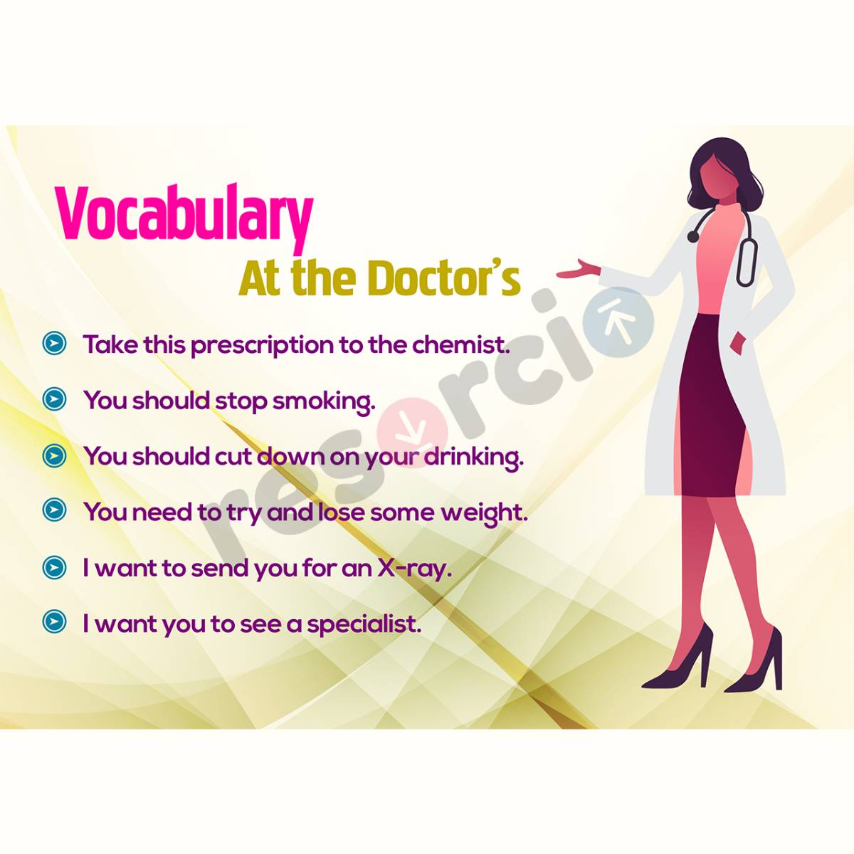 Vocabulary at the Doctor's - 13
