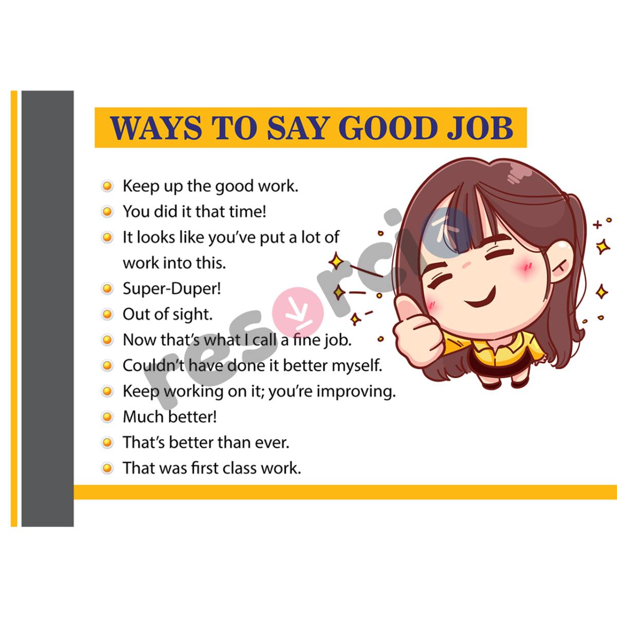 Ways to Say Good Job - Template 04