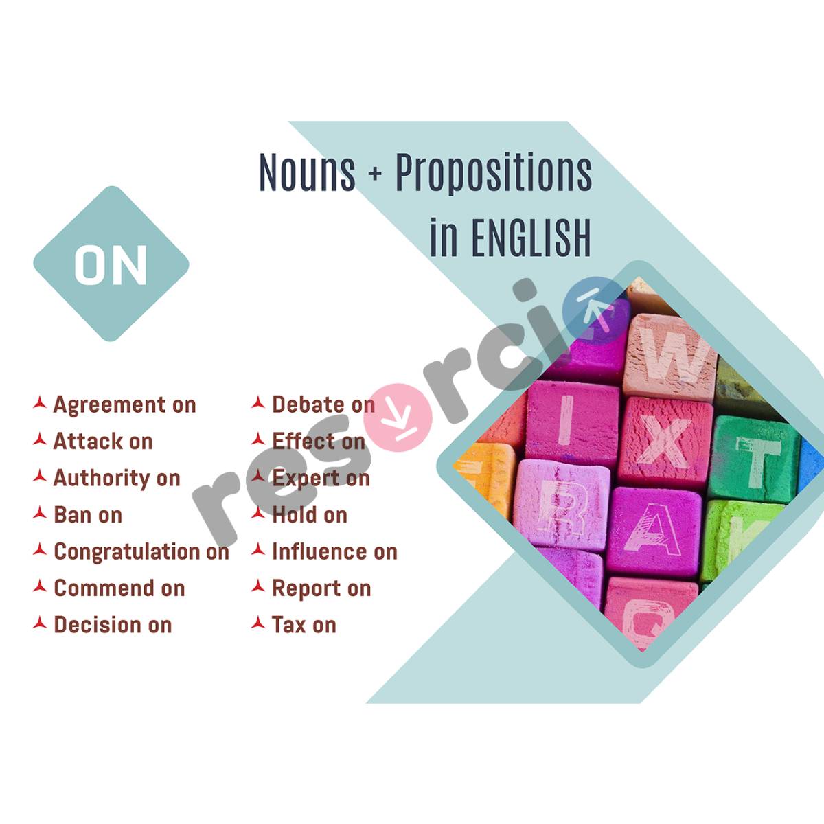 Nouns + Prepositions in English - Template 17