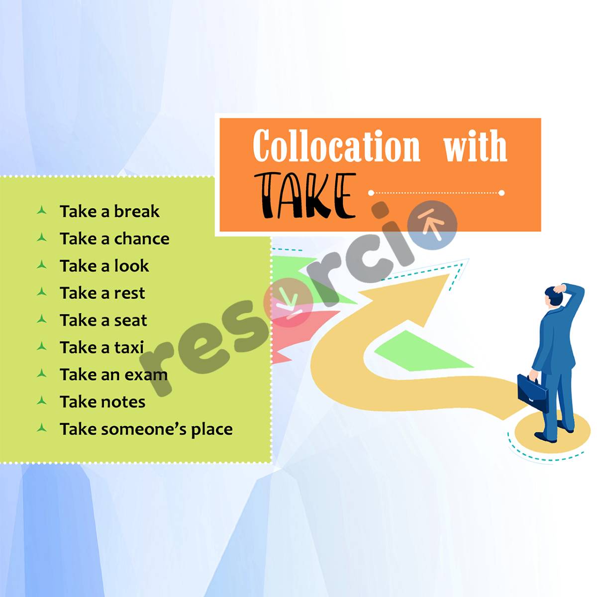 Collocations With Take - Template 15