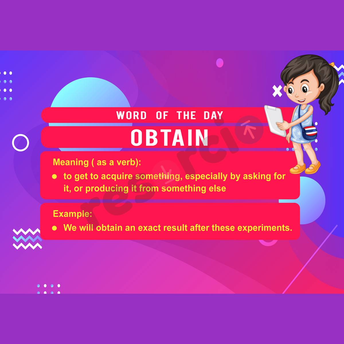 Word of the Day - Obtain - 02