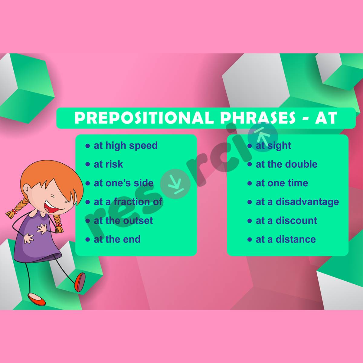 Prepositional Phrases At - Template 06