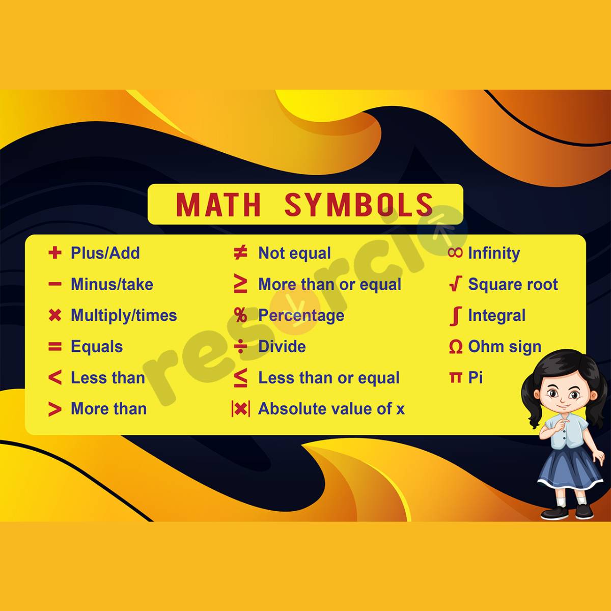 Math Symbols - Template 02