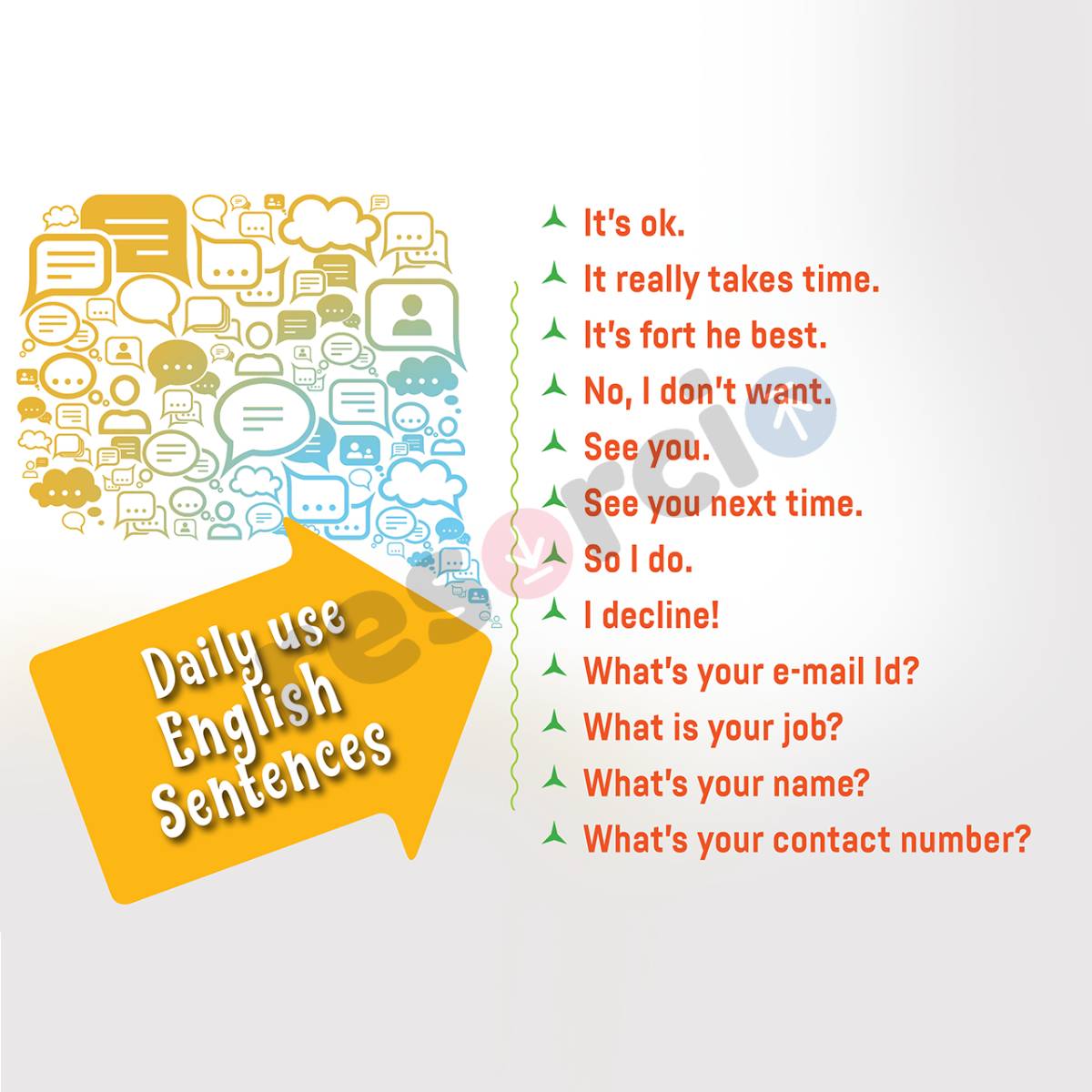 Daily Use English Sentences - Template 16