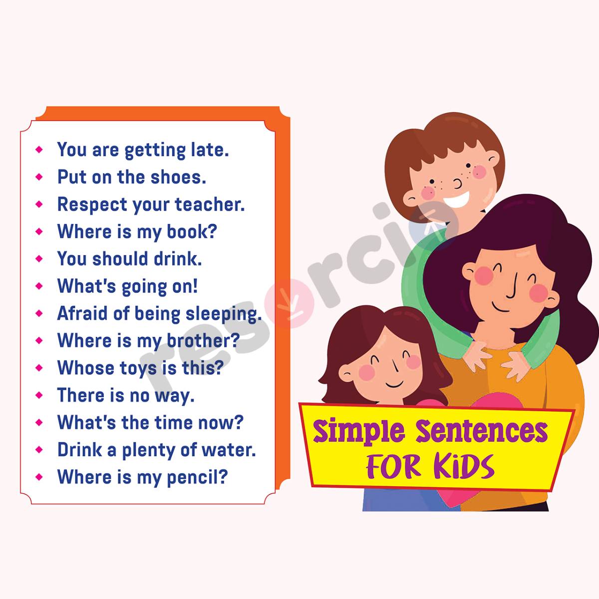 Simple Sentences for Kids - Template 08
