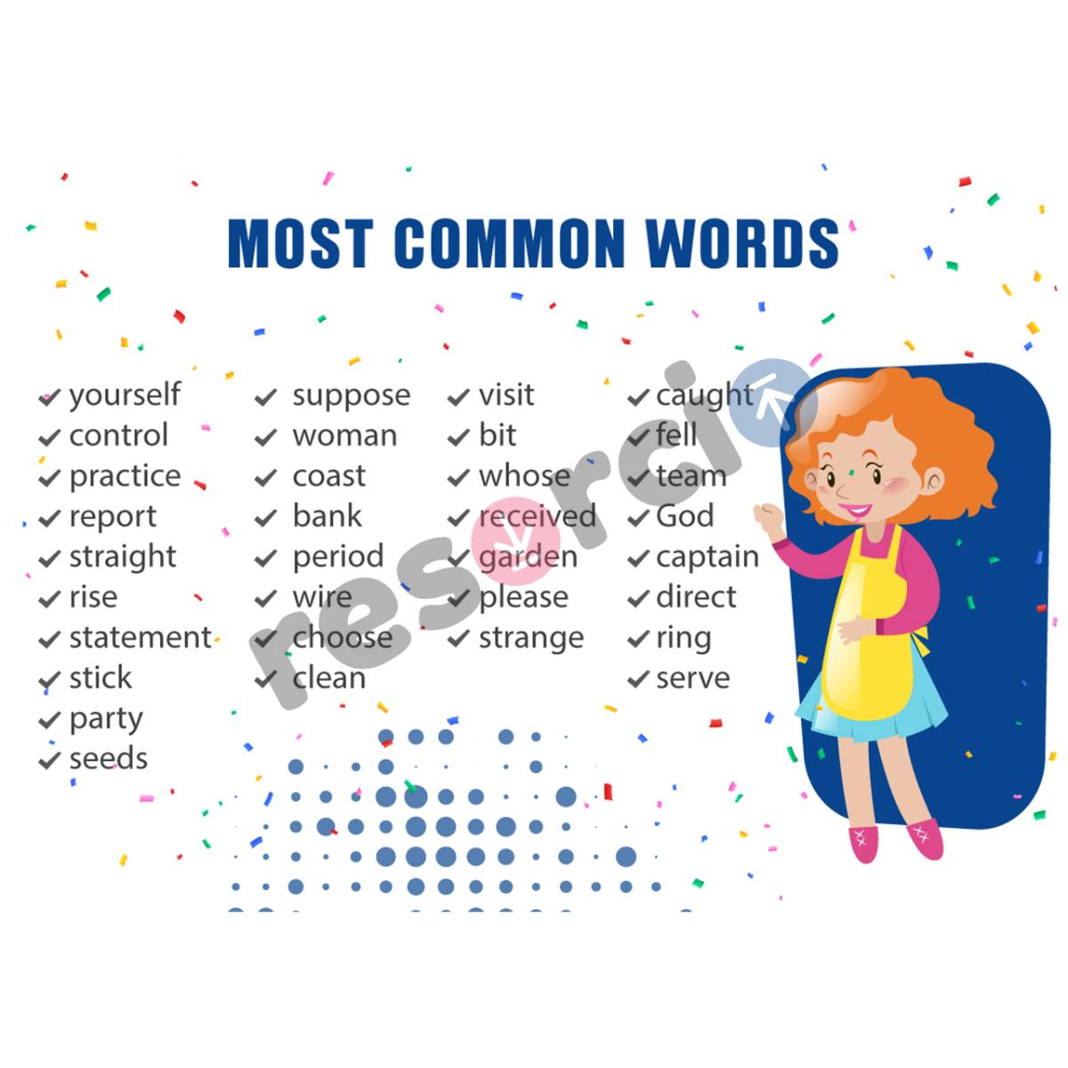 Most Common Words - Template 59