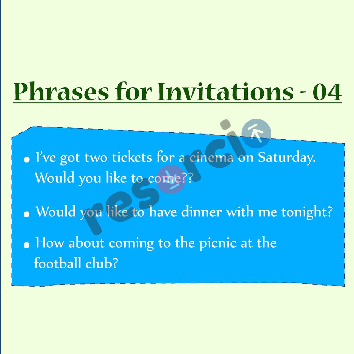 Phrases for Invitations - 05