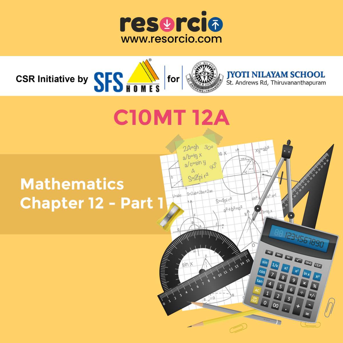 C10MT 12A - Mathematics - Chapter 12 - Surface Areas and Volumes - Part 1
