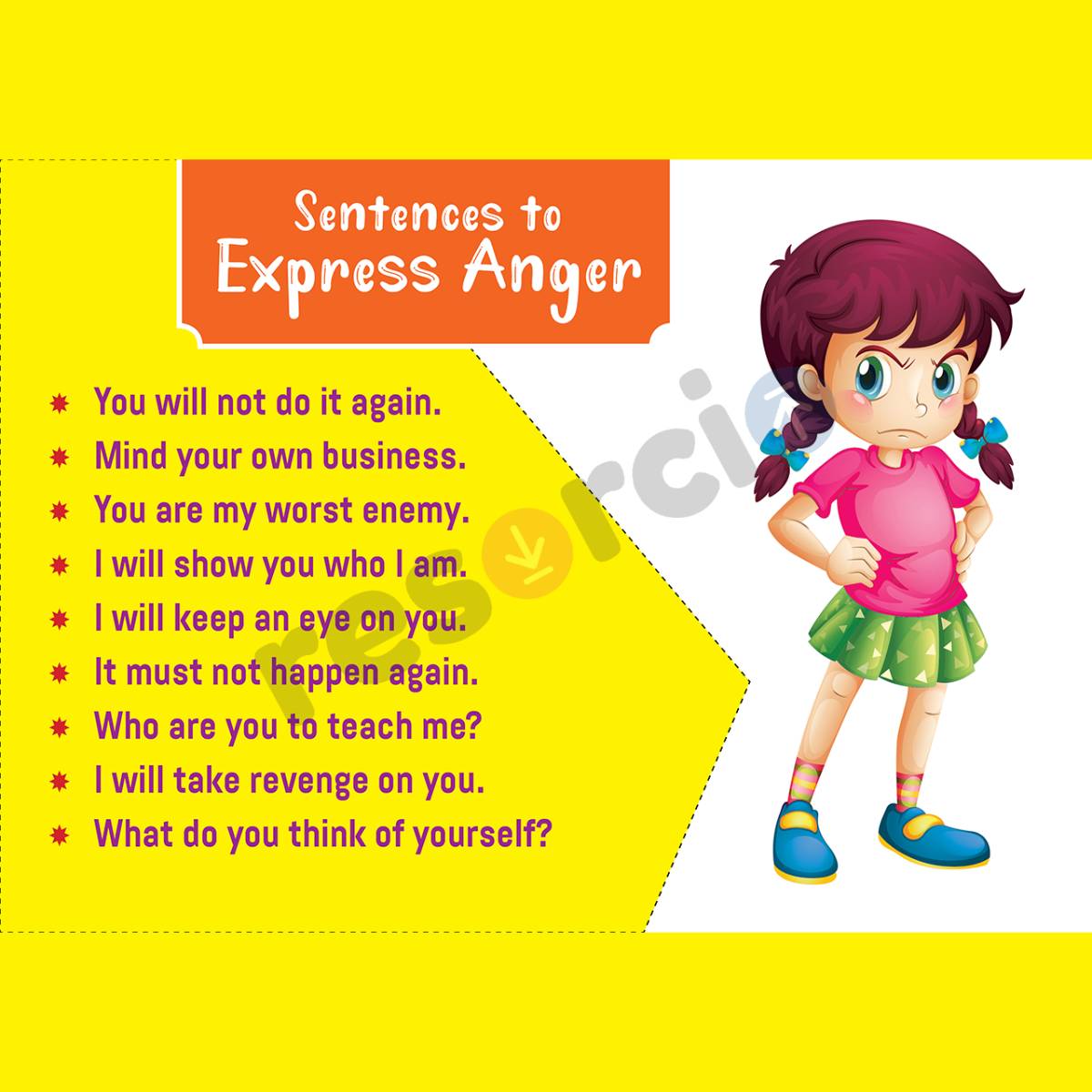 Sentences to Express Anger - Template 06