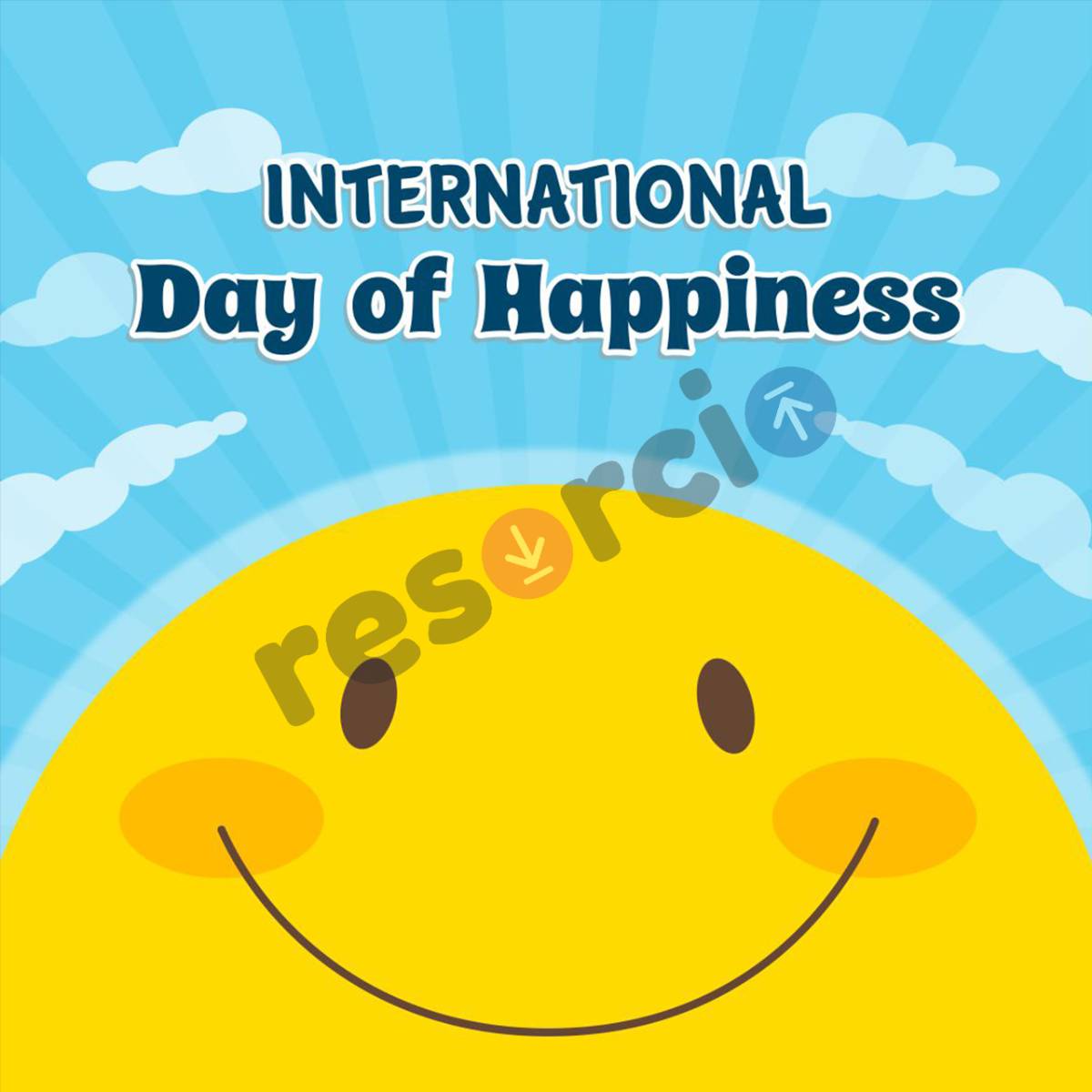 International Day of Happiness - Template 08
