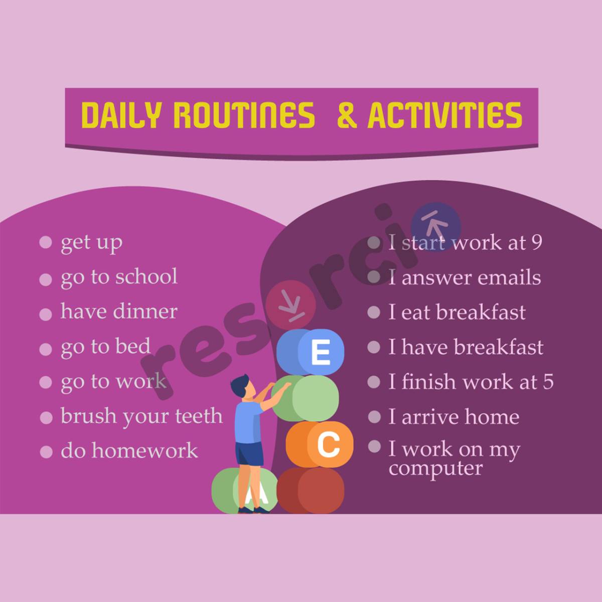Daily Routines and Activities - Template 01