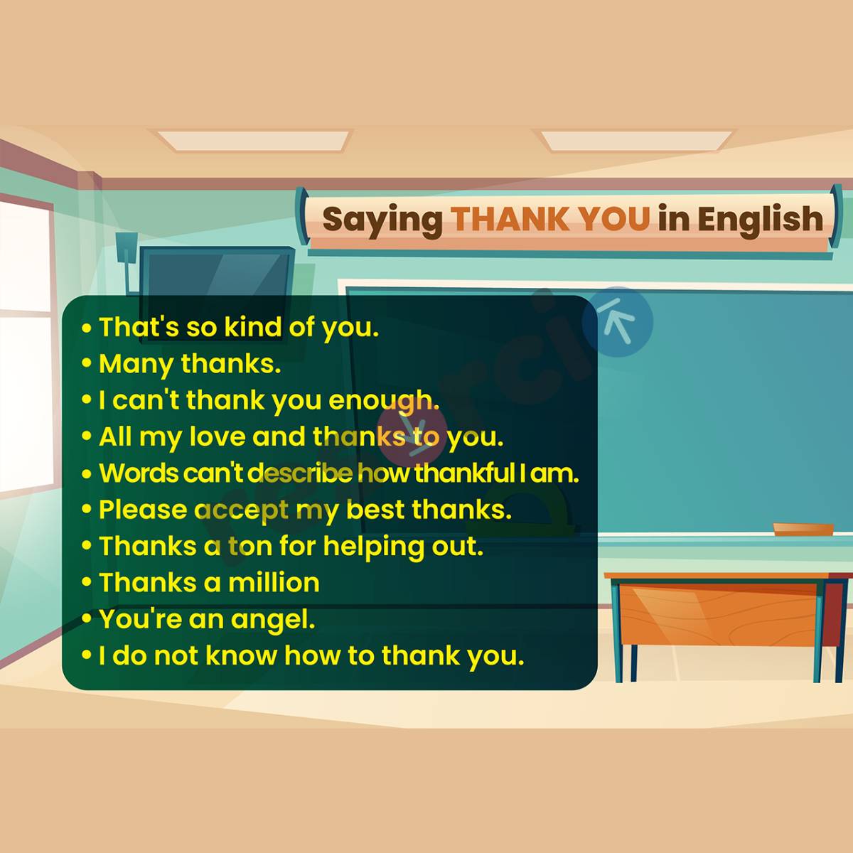 Saying Thank You in English - Template 04