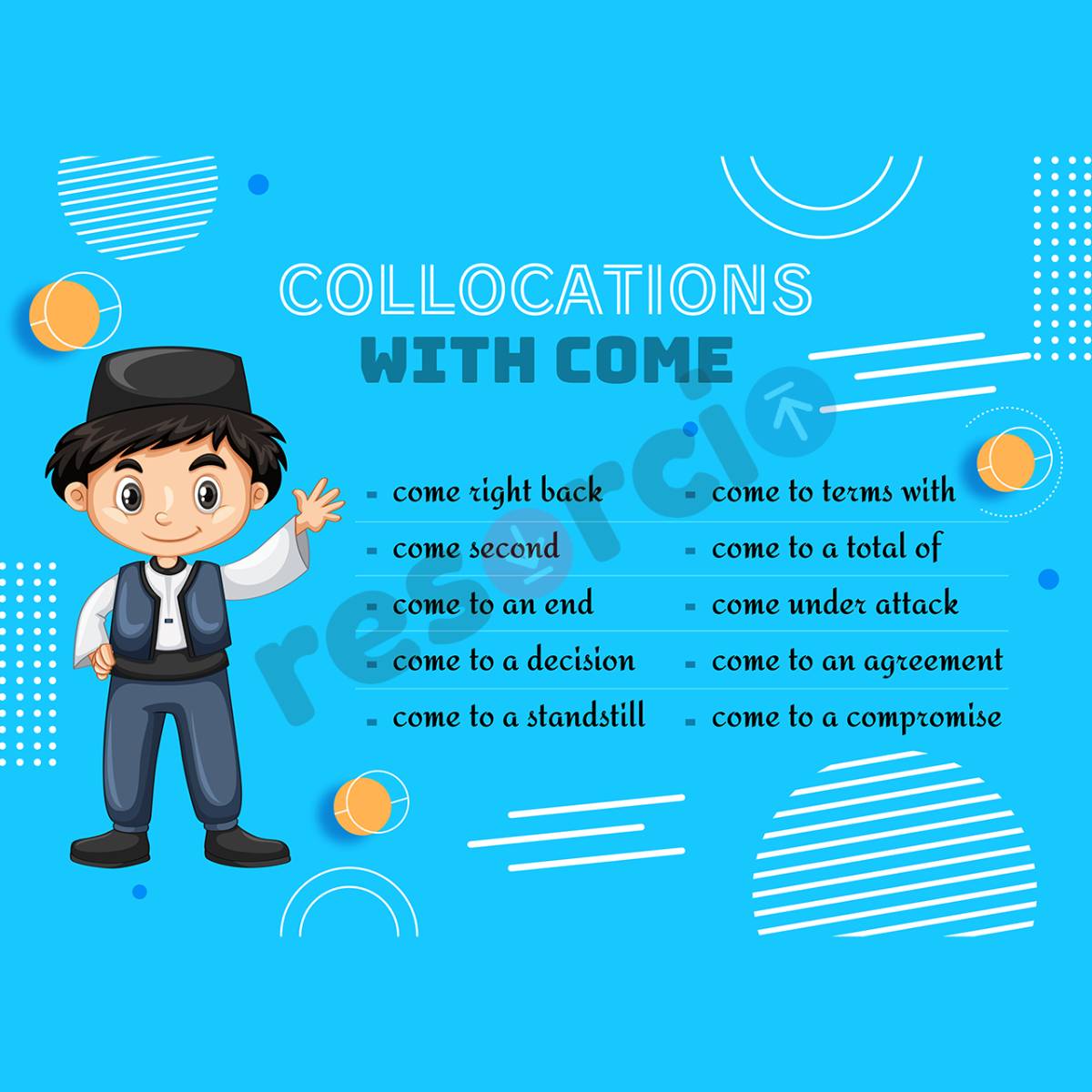Collocations with Come - Template 01