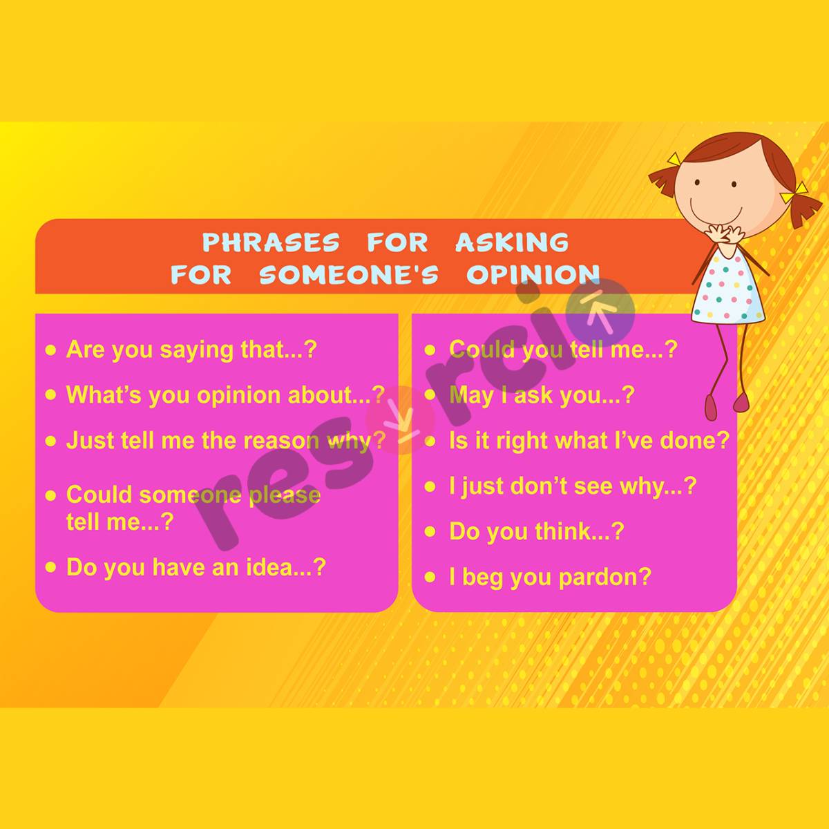 Phrases for Asking for Someone's Opinion - Template 03