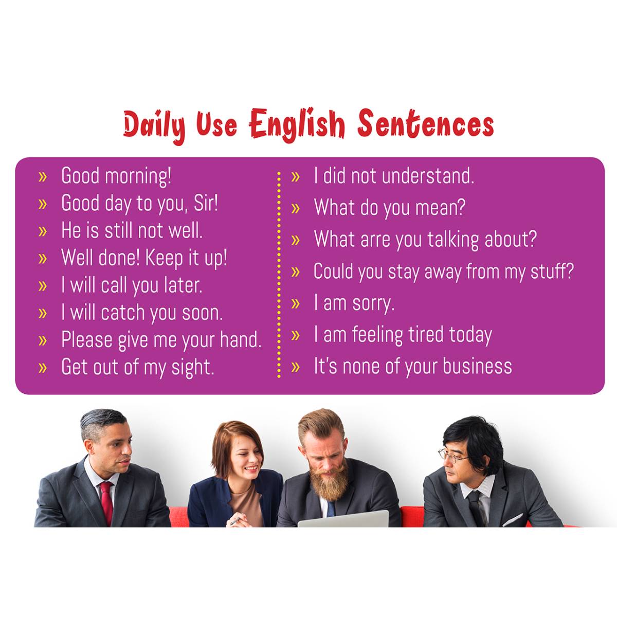 Daily Use English Sentences - Template 19